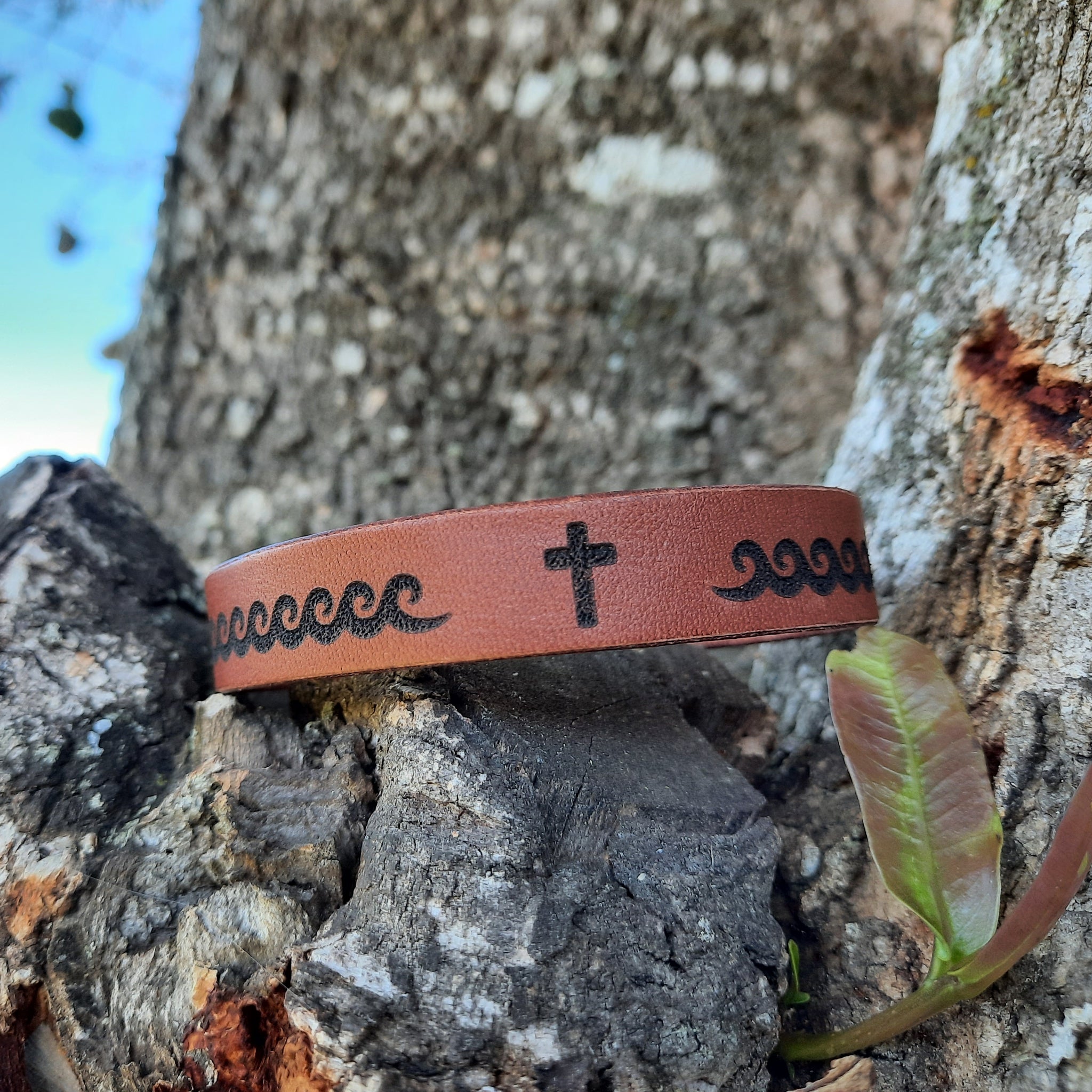 Shop Christian Engraved Leather Wristbands | ITG Clothing