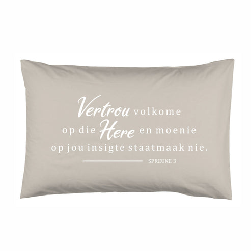 Vertrou Volkome - Christian Pillowcase (Stone) – ITG Clothing