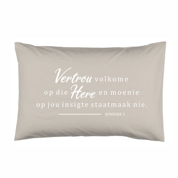 Vertrou Volkome - Christian Pillowcase (Stone) – ITG Clothing